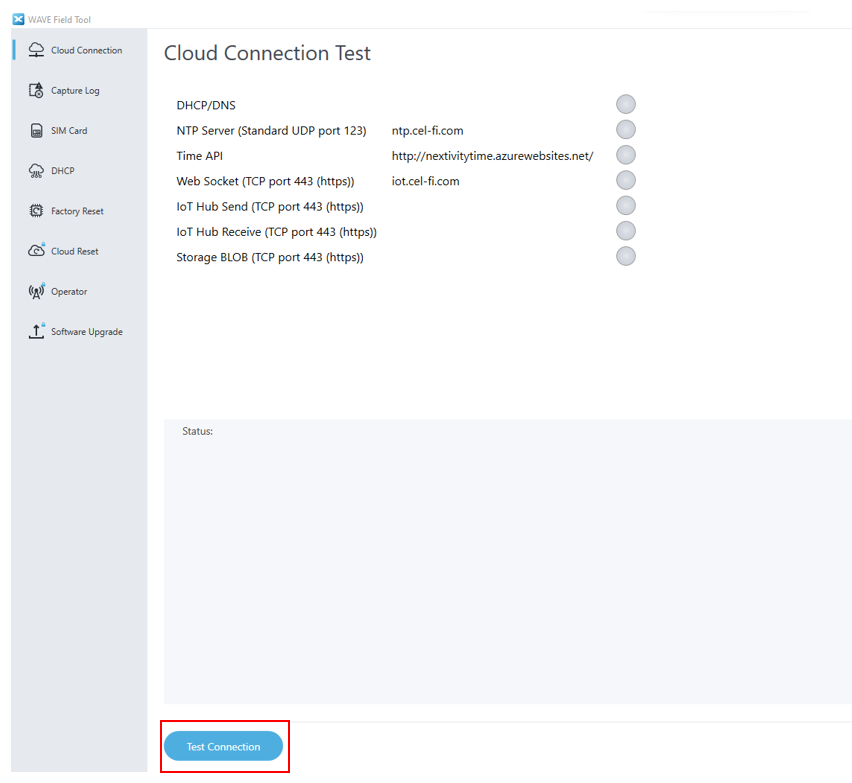 Cloud Connection Test – Cel-Fi Support